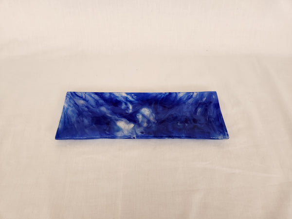 Shallow Rectangular Plate - 105 - Melt - Ocean - M440 – Saward Glass ...